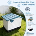 Ataucjin Durable Weather-Resistant Outdoor Dog House, Waterproof Pet ...