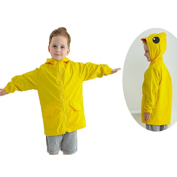 Younger Tree Baby Boy Girl Duck Raincoat Kid Cartoon Hoodie Zipper Rain ...