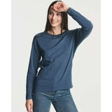 Real Essentials 4 Pack: Women's Cotton Classic-Fit Long-Sleeve Crewneck ...