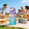 Sports Water Bottle Drink Gradient Color Water Cup Portable Hexagonal ...