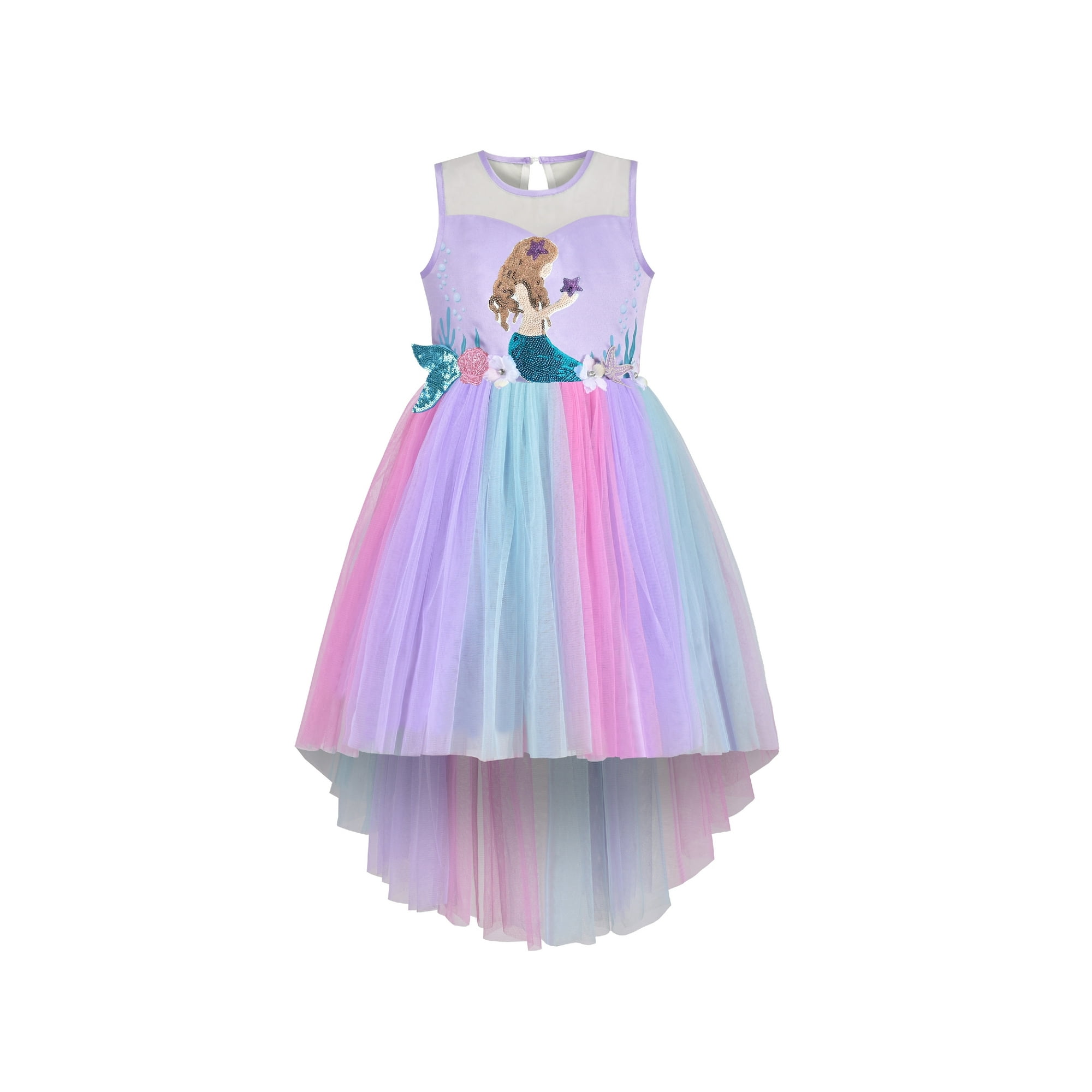 Click here for Sunny Fashion Girls Dress Multicolor Rainbow Merma... prices