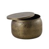 Albany Living Chic Drum Coffee Table with Sleek Round Design and ...