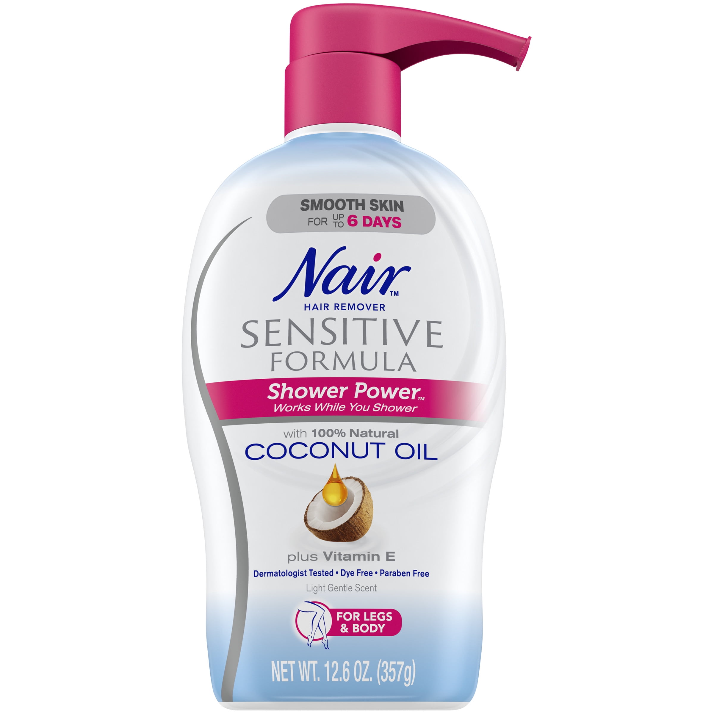 Nair Hair Remover Sensitive Formula Shower Power With Coconut Oil And Vitamin E 126oz