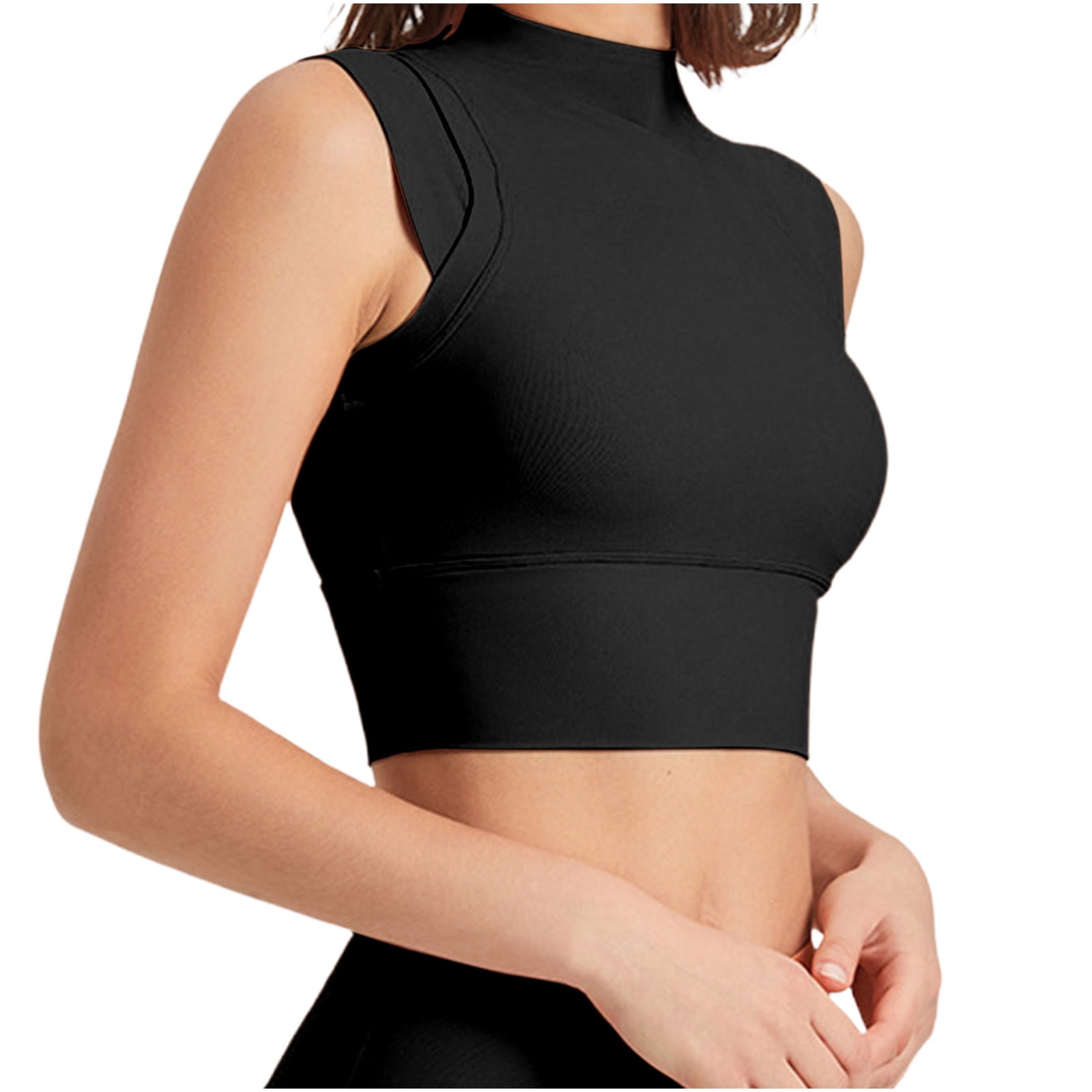 Click here for Cfhntfmh Sports Bras For Women Soft Stretchy Mock... prices