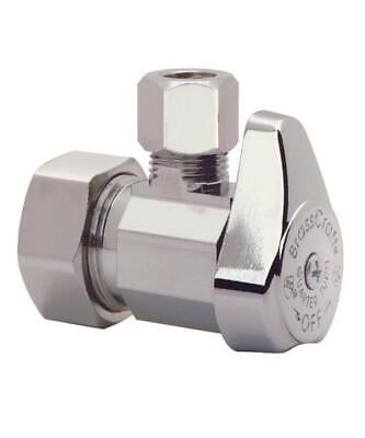 BrassCraft 1/2 in. Compression X 3/8 in. Compression Brass Angle Stop ...