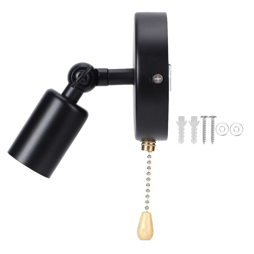 Click here for Qukaim Vintage Wall Lamp Black Iron Pull Switch E2... prices