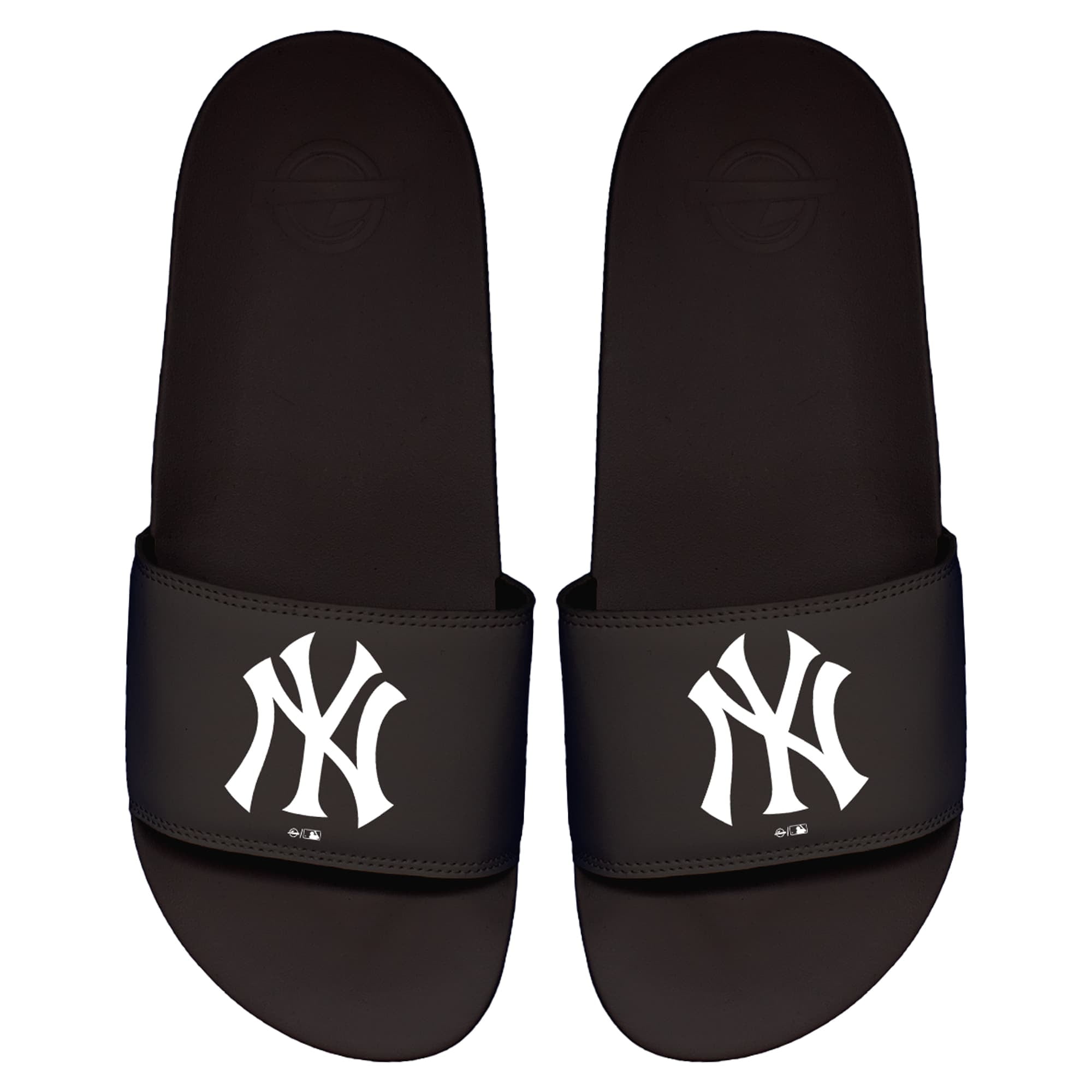 Youth ISlide Black New York Yankees Alternate Logo Motto Slide Sandals ...