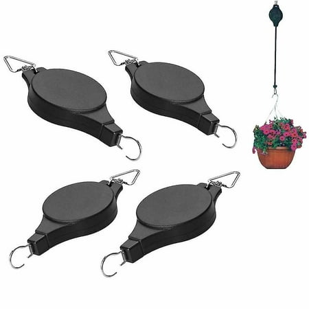 Th Retractable Plant Pulley Adjustable Hanging Flower Basket Hook ...