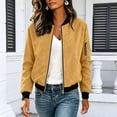 APEXFWDT Bomber Jacket Women Suede Casual Lightweight Long Sleeve ...