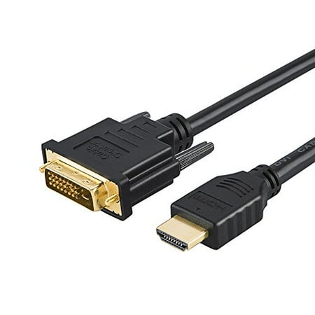 DVI to HDMI Cable, CableCreation 5ft 4K HDMI to DVI-D Bi Directional ...