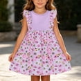 ATOGUTA Girls Uniform Dress Summer Ruffle Sleeve A Line Casual Party ...