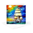 3drose, Tall Ship Digital Art. Cool Bark in Full Sail. Sun and Fresh ...
