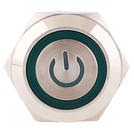 Switch Push Button ,2pcs 12~24VDC Push Button Switch 19mm Round 4PIN ...