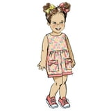 Butterick Sewing Pattern 6987 - Toddlers' Dresses and Rompers, Size: A ...