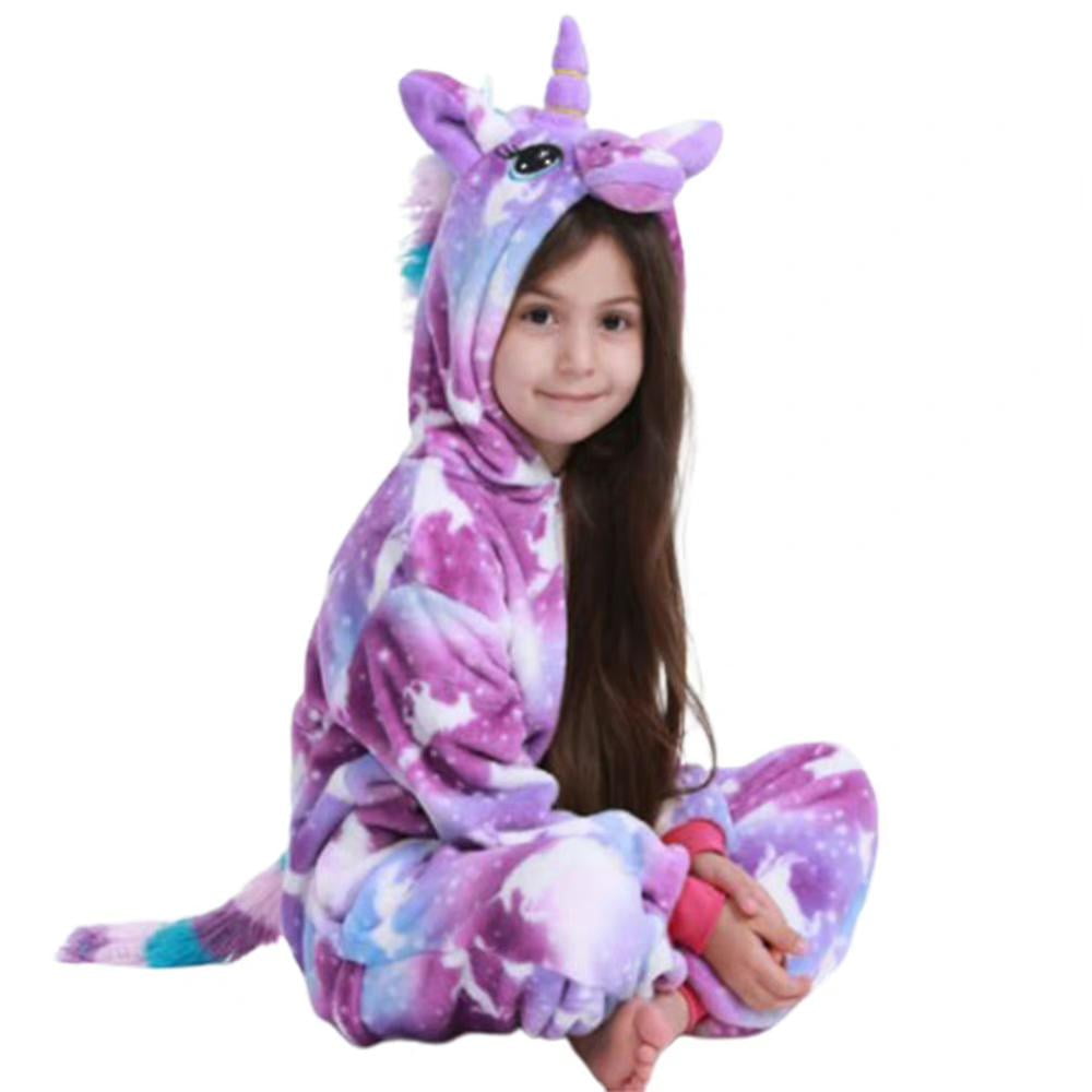 Click here for Children Girls One Piece Unicorn Pajamas Hooded Ju... prices