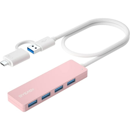 BYEASY USB Hub, USB 3.1 C to USB 3.0 Hub with 4 Ports and 2ft Extended ...