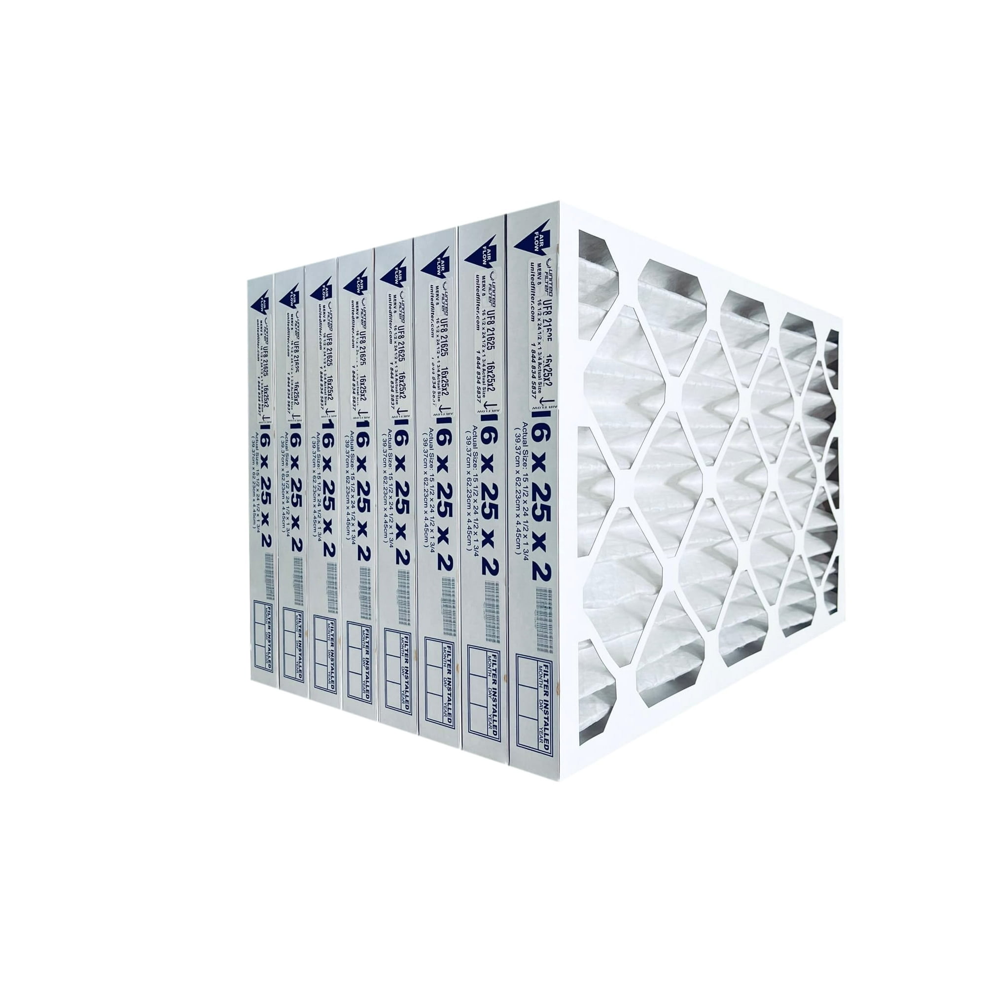 Click here for United Filter 16x25x2 Pleated Merv 8 Furnace Filte... prices