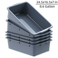 8.6 Gallon Extra Large Commercial Bus Box/Utility Tub PVC Storage Bin ...