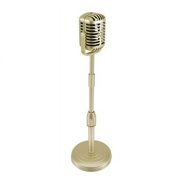 Elegant Simulated Mic Model Faux Old Fashioned Microphone Props Adjust ...