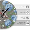 2D Flat Wall Clock Art Print, Silent Non Ticking Battery Operated,Blue ...