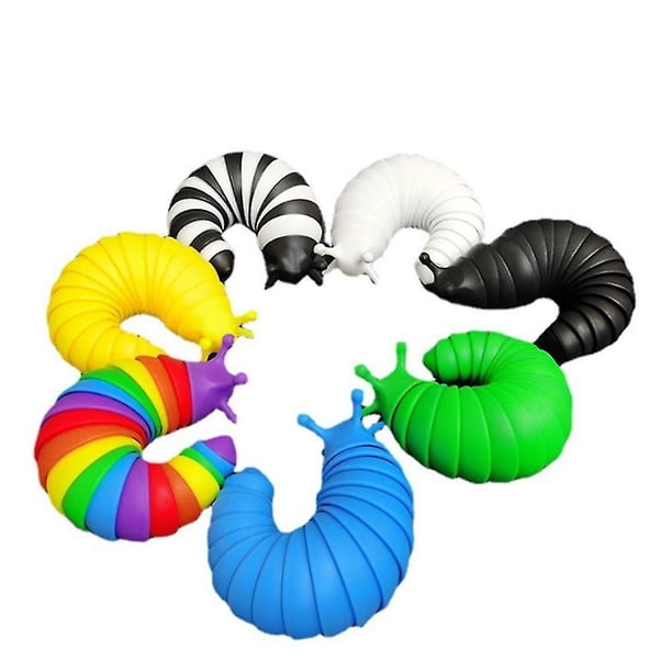 Fidget Slug 3d Printed Articulated Sticky Stretch Slug Fidget Toy ...