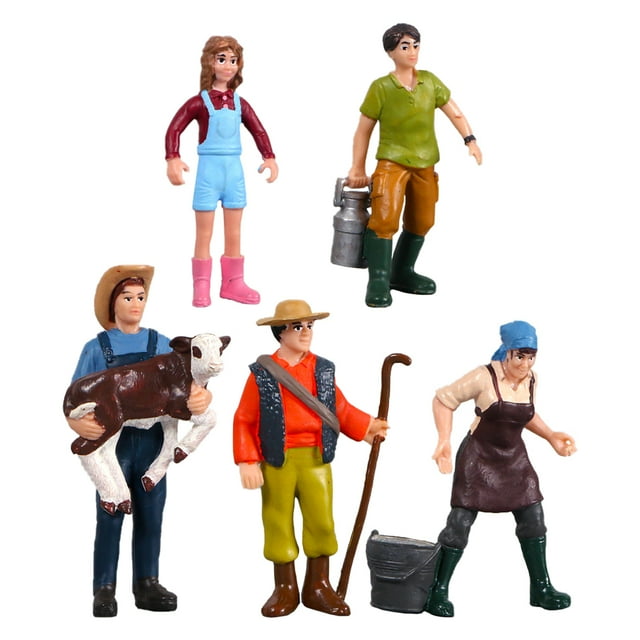 People Figures Farm Figurines Farmer Model Scale Layout Painted Mini ...