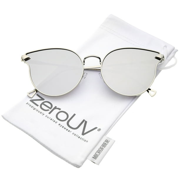 Zerouv Female Womens Metal Frame Arrow Temples Colored Mirror Flat