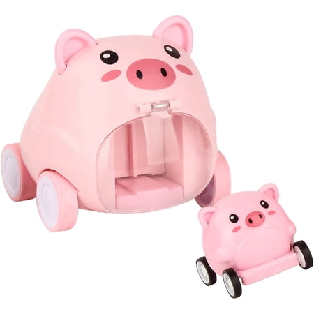 Cartoon Toys Animal Catapult Car, Cute Little Bear Pink Pig Toy Car ...