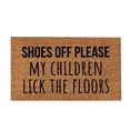 Peace Love and Flip Flops Coir Doormat Summer Beach Sandal Print Front ...