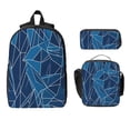 3pcs Casual Daypack 17 Inch Backpack Set Bookbag+Pencil Case+Lunch Bag ...