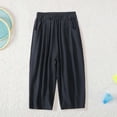 Curuila Kids Toddler Boys Summer Pants Elastic Waistband Solid Color ...