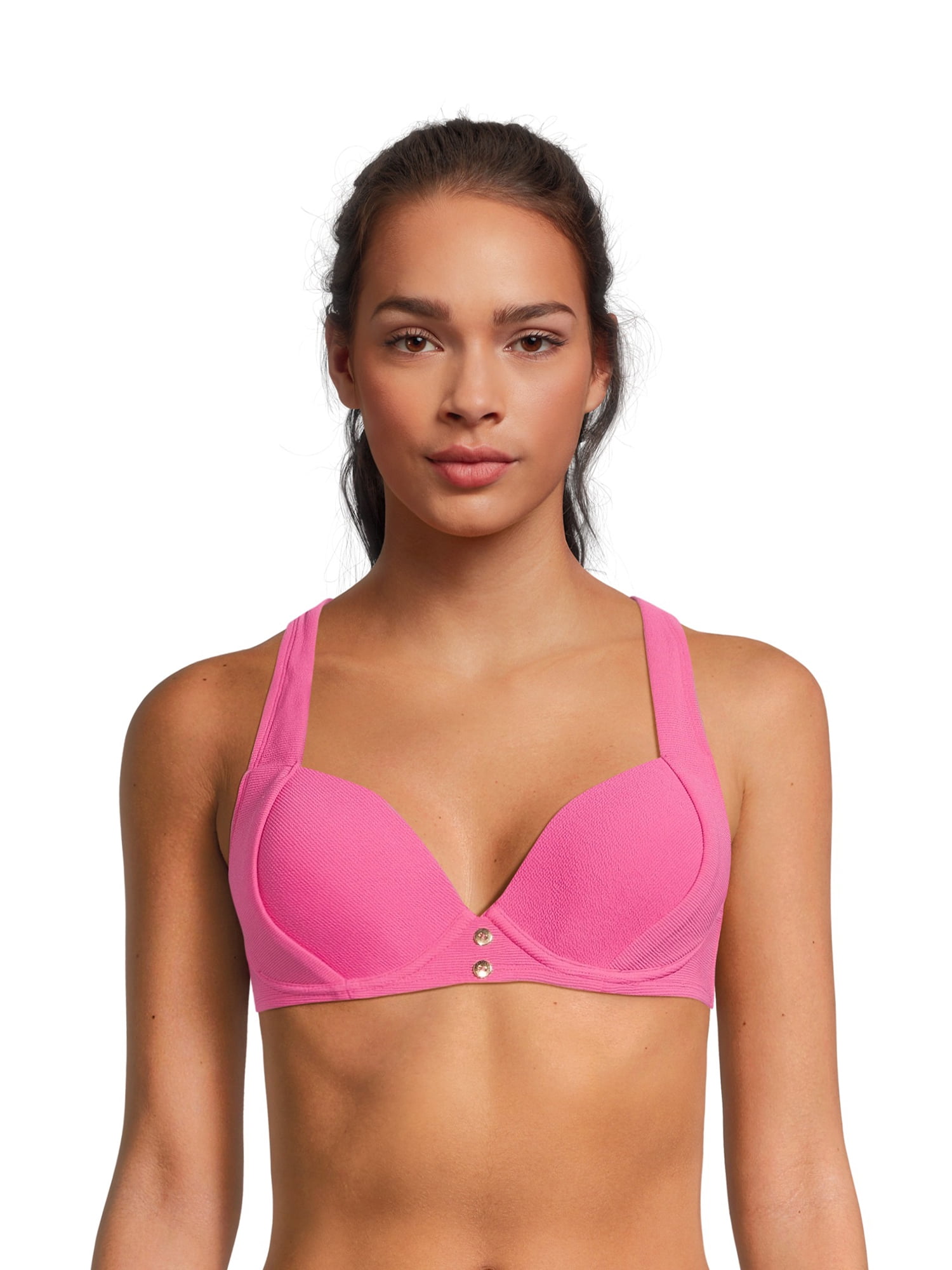 Time And Tru Womens And Womens Plus Popcorn Texture Tankini Swim Top Sizes S 3x