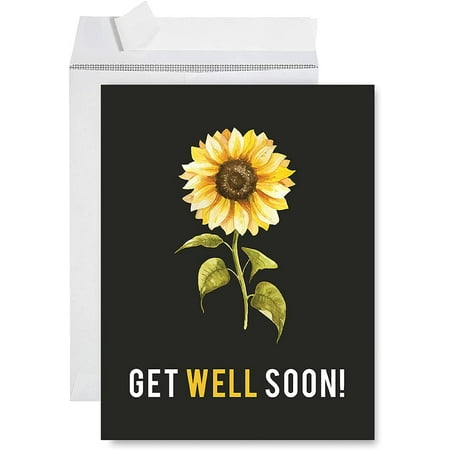 Funny Get Well Soon Jumbo Card 8.5 x 11 inch Blank Get Well Soon ...