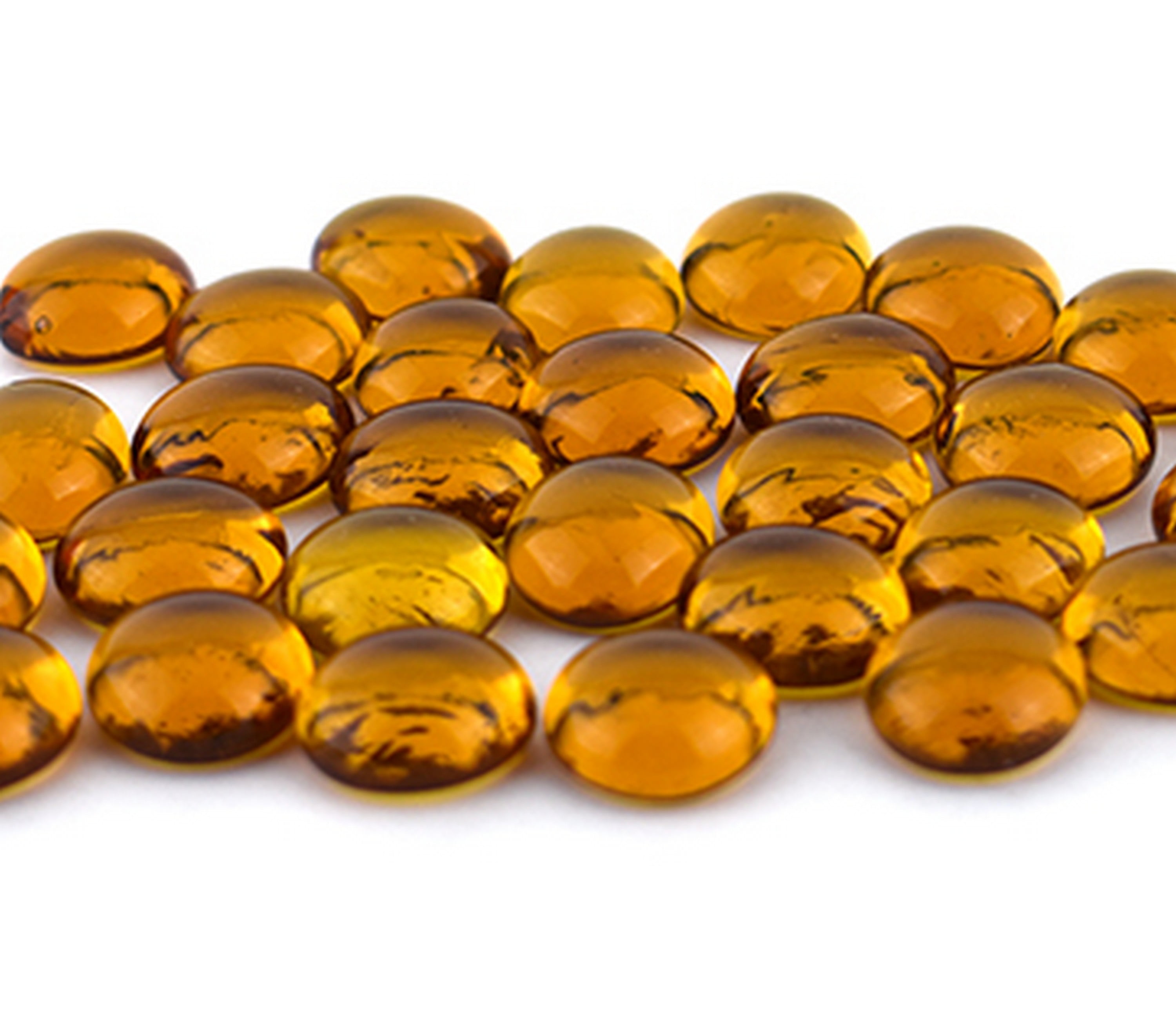 OCEANSIDE YELLOW CATHEDRAL GLASS PEBBLES 96COE - Walmart.com