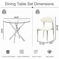 5-Piece Round Glass Dining Table Set, 36" Modern Tempered Glass Kitchen ...