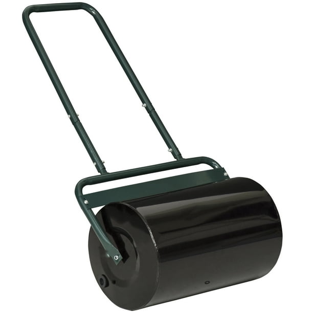 Outsunny 20-Inch Push/Tow Behind Lawn Roller Filled w/ 10 Gal Water for ...