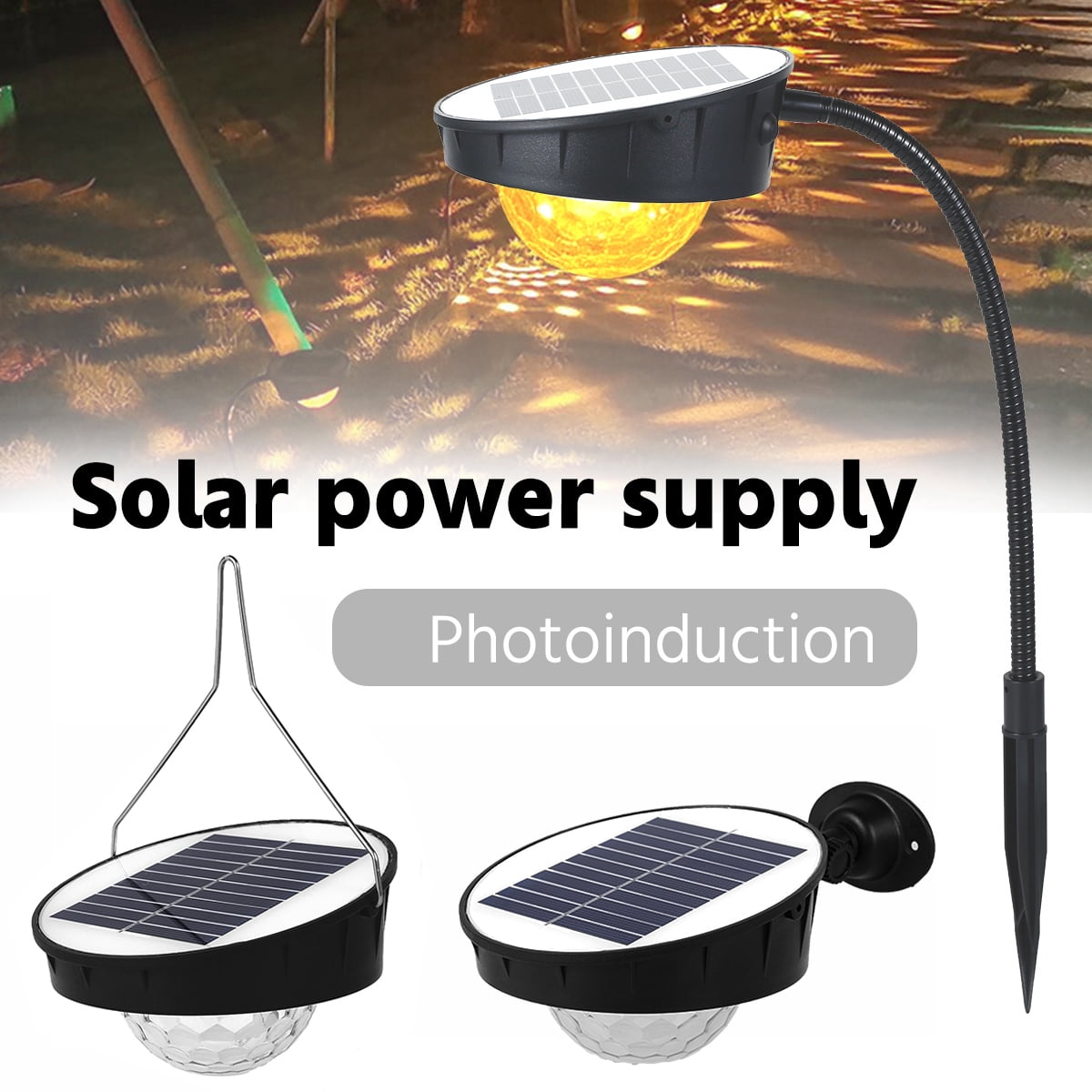 Eummy Solar Fence Light IP65 Waterproof Solar Pathway Light Garden ...