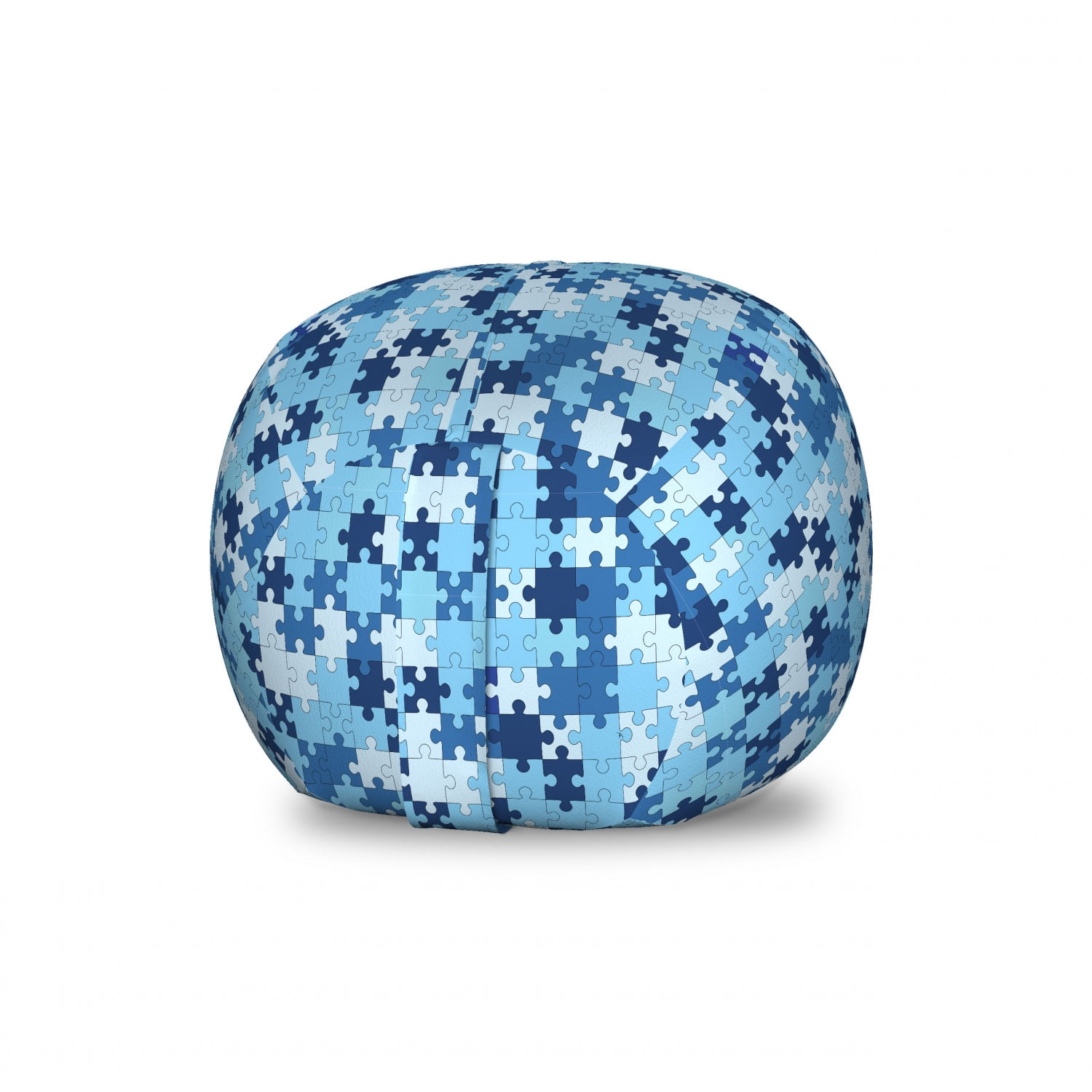 Puzzle Pattern Storage Toy Bag Chair, Monochrome Abstract Geometric Art ...