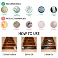 15Pcs PVC Plastic Self-Adhesive Stairs Stickers Waterproof Backsplash ...