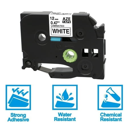 12mm Label Tapes Waterproof Oil Resistant Carbon Ribbon Replacement for ...