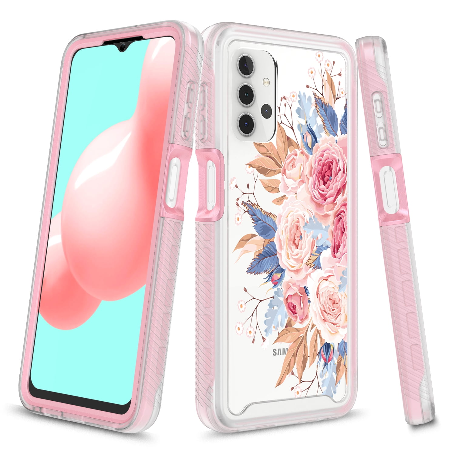 Samsung Galaxy A02S Case, Rosebono Graphic Design Shockproof Protective ...