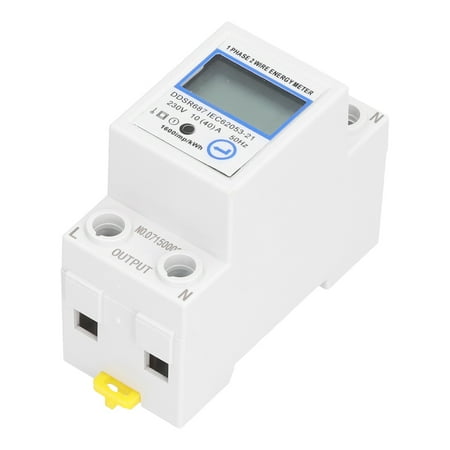Electric Meter,1 Phase 2 Wire Phase Wire Energy Meter PDIN Rail ...