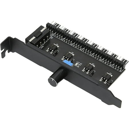 Chassis Fan Hub, 4Pin 3Pin PWM CPU Cooling Fan Controller 8 Ports, 12V ...