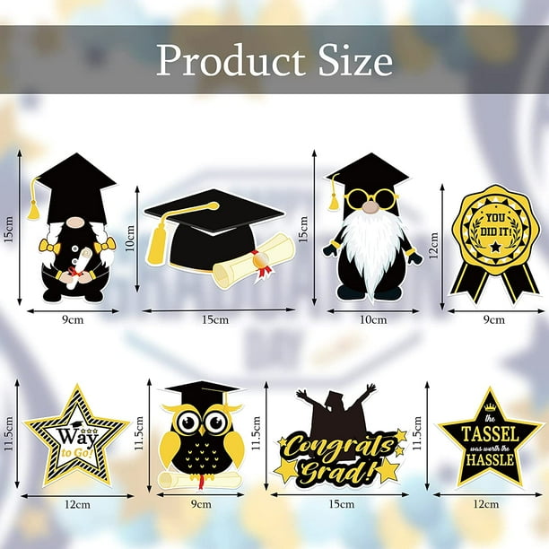 40 Pieces Graduation Paper Cut-Outs with 80 Glue Point Dots 2021 ...