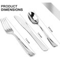 175 count Dinnerware Set,25 Ri Plastic Plates, 25 Cups,25 Pre Rolled ...