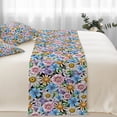 Bed Runner for Cal King Size Bed, Spring Flowers 3 Pcs Bedding Runner ...