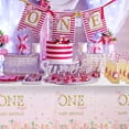 3 Pieces 1st Birthday Party Tablecloth Flower One First Birthday Table ...