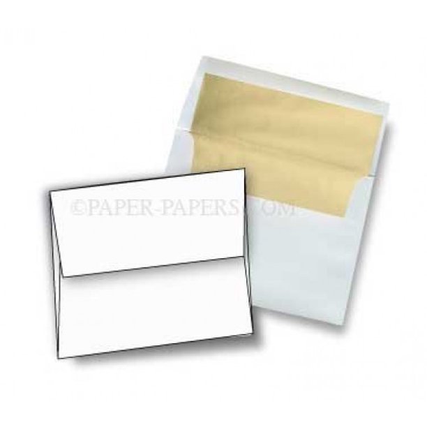 A2 FOIL LINED Envelopes - White (60T) Envelopes with Gold Foil Lining ...