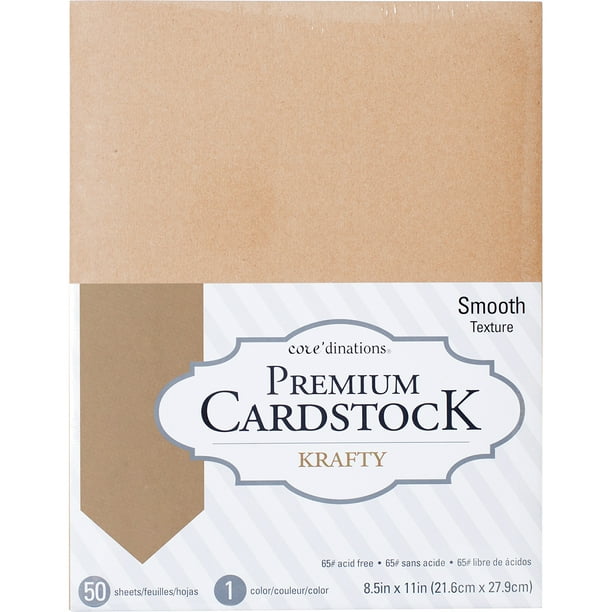 Core'dinations Value Pack Smooth Cardstock 8.5"X11" 50/Pkg Krafty ...