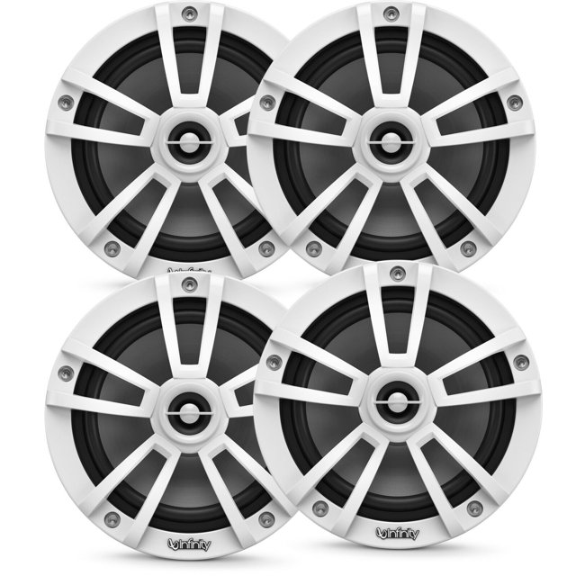 4x Infinity 622MW 6.5" 2-Way Water Resistant Coaxial Marine Boat Stereo ...
